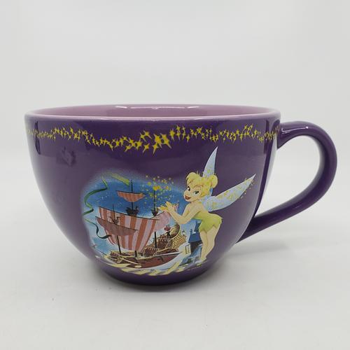 Disney Store Tinkerbell Coffee Tea Mug Soup Bowl 16 oz Purple Large 3 ...