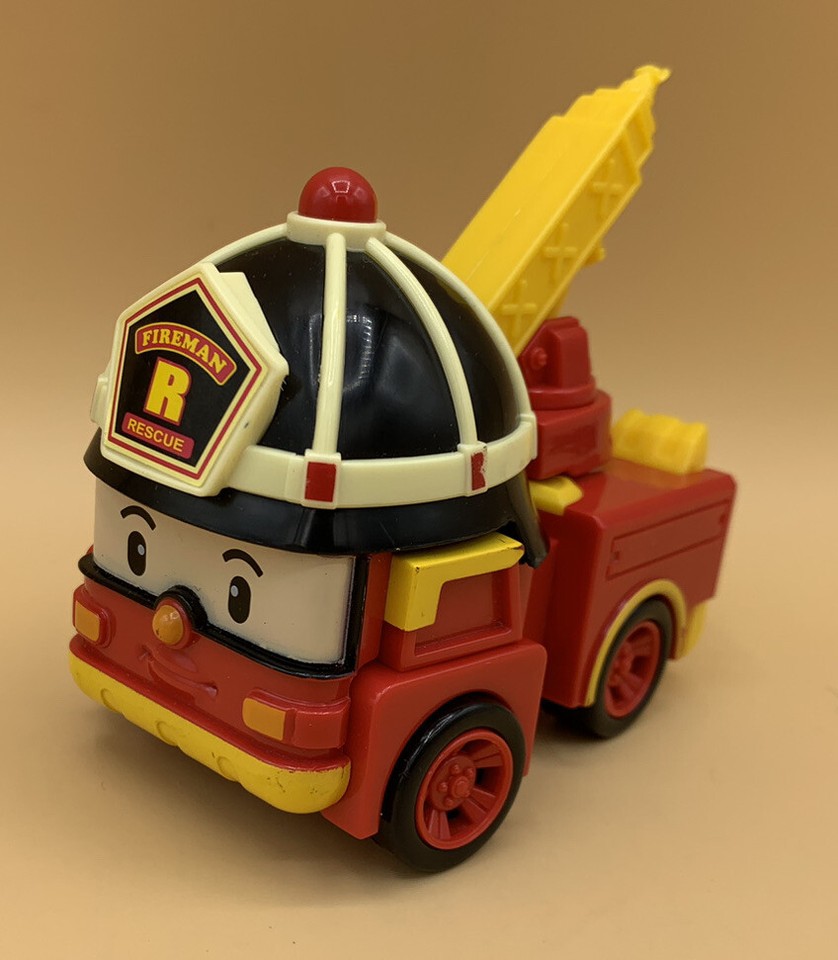 Robocar Poli Roy Fire Fighter Truck Transforming Robot Vehicle ...