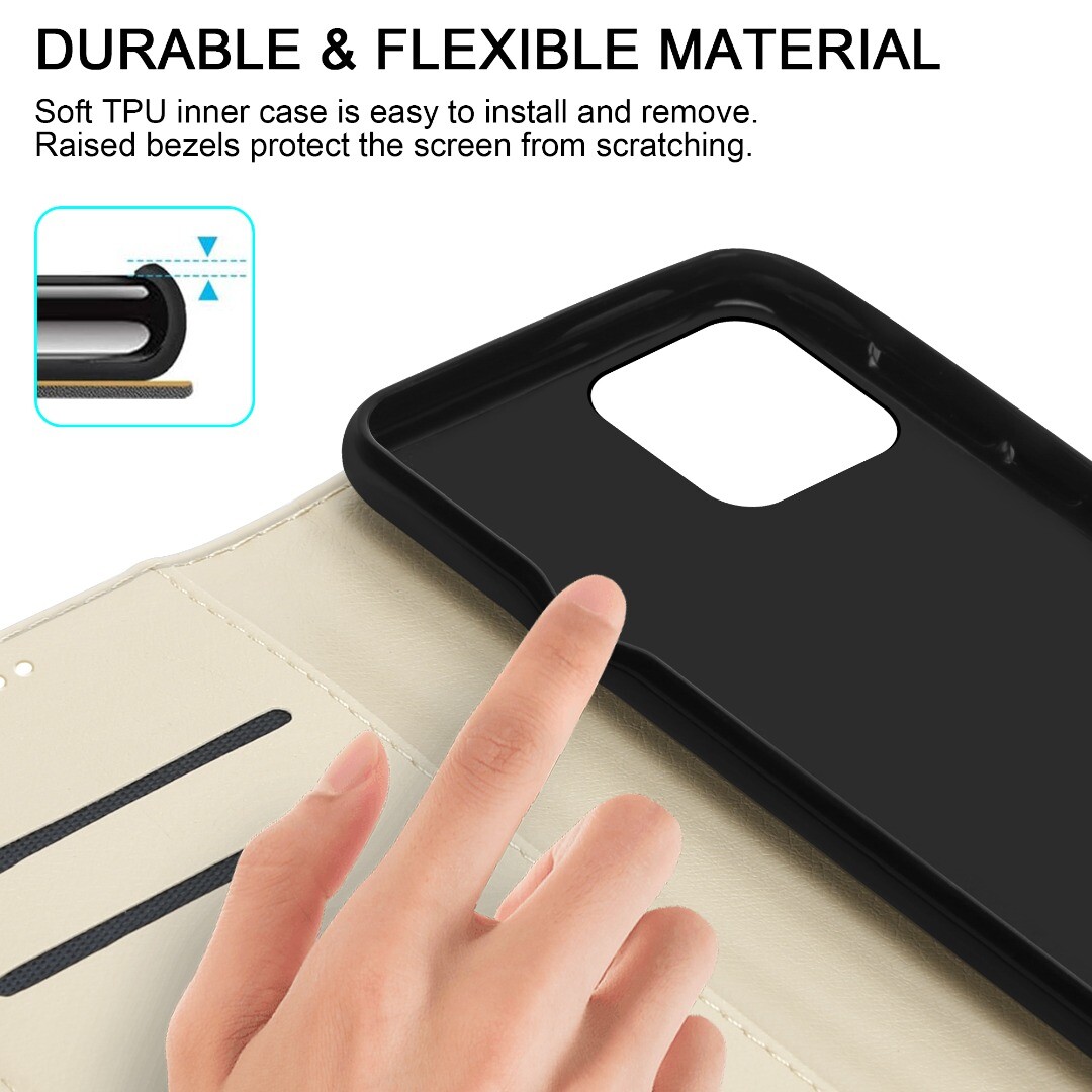 For Honor X6 4G Case, Slim Leather Wallet Flip Stand Shockproof Phone ...