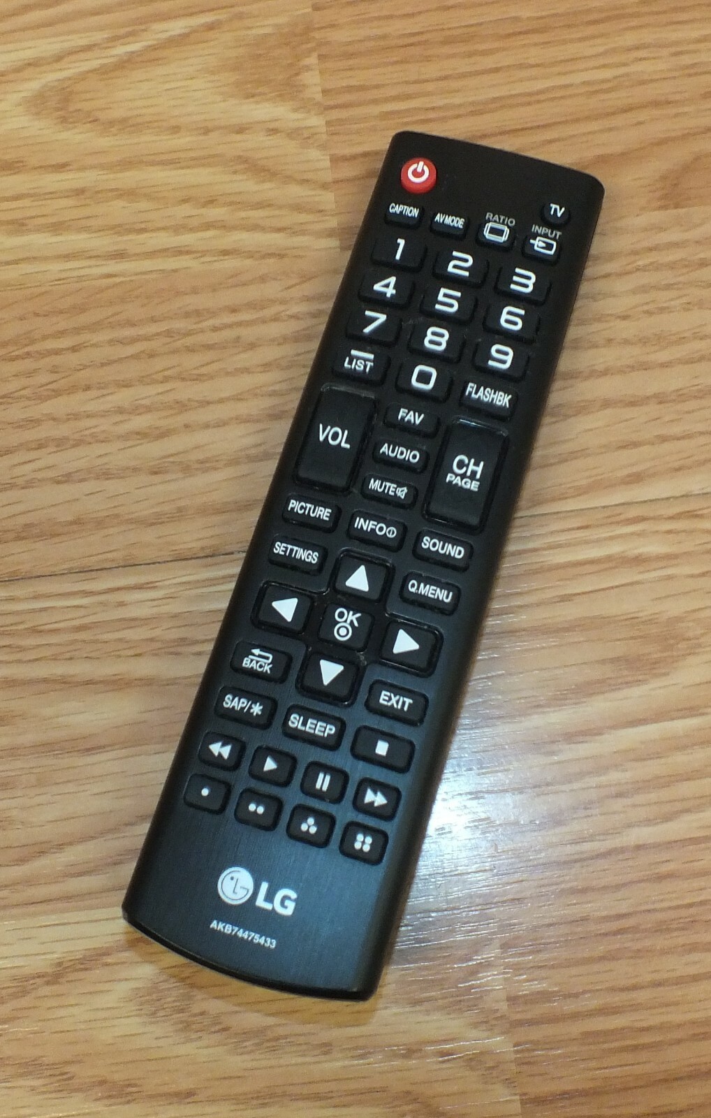 Genuine LG (AKB74475433) Black TV Remote Control With Battery Cover ...