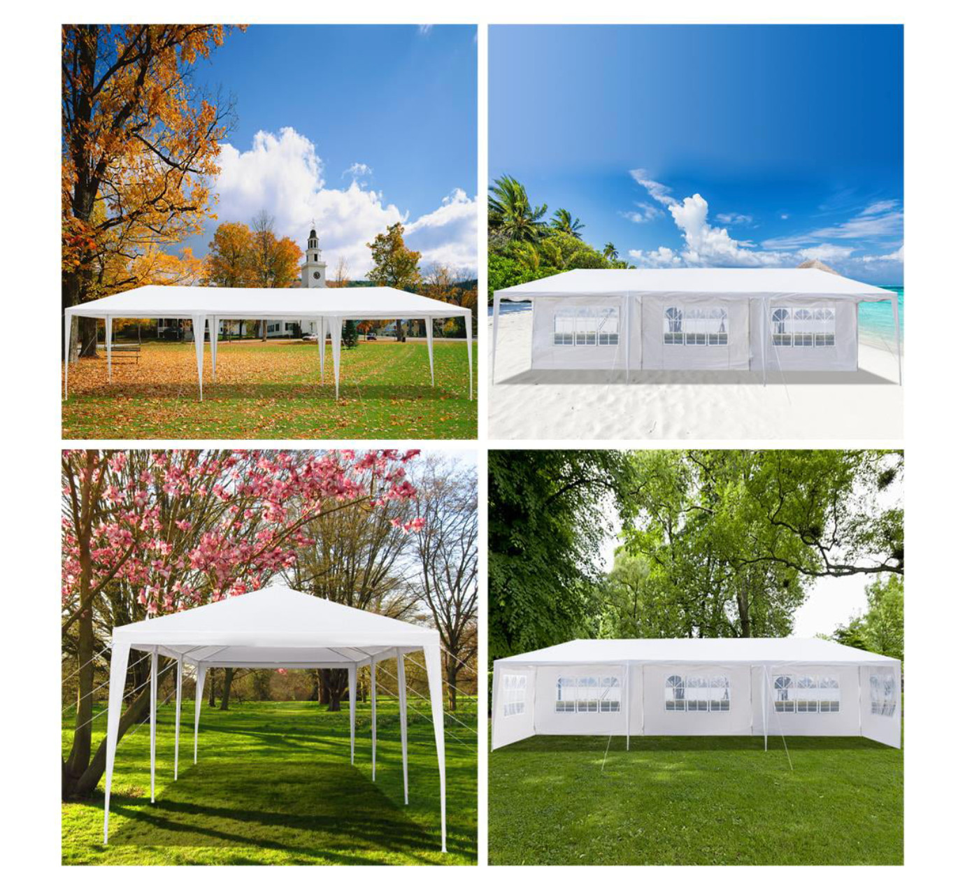 Carpa Kiosko Toldo Para Fiestas Exteriores Tienda Boda 10x30 Pies ...