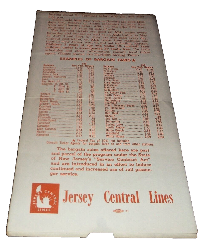 CNJ JERSEY CENTRAL PASSENGER STATION BROADSIDE | eBay