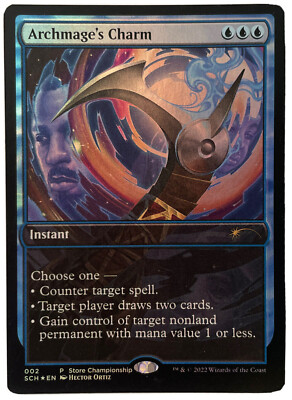 mtg magic Archmage's Charm FOIL SC store championship extended full art ...