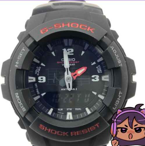 Casio G Shock Watch Men 39mm Black Shock Resist 5158 G-100 WR 20 Bar | eBay