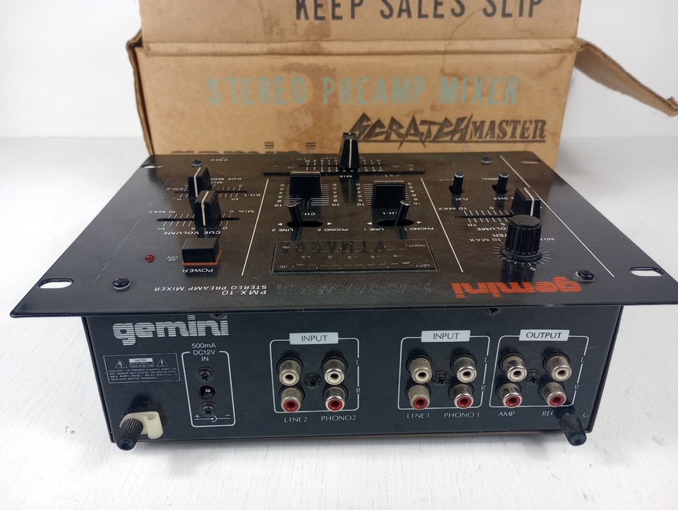 Gemini Scratch Master PMX - 10 Stero Preamp Mixer w/ Box | eBay