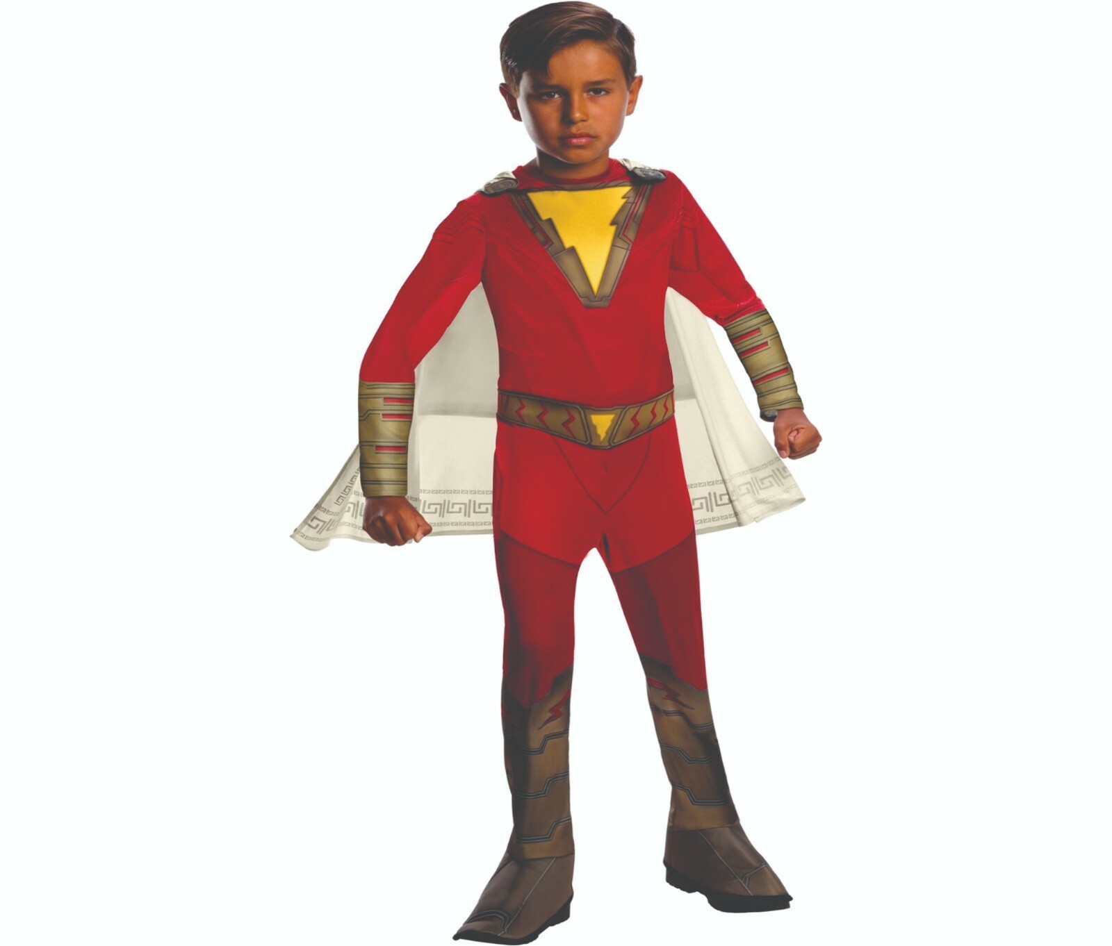 Shazam Padded bodysuit Muscle Chest - Cape 8-10 Child Costume Pretend ...