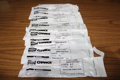 Lot of 10 New NOS Hubbell Chance Fuse Links 0.7 Amps SF Type | eBay