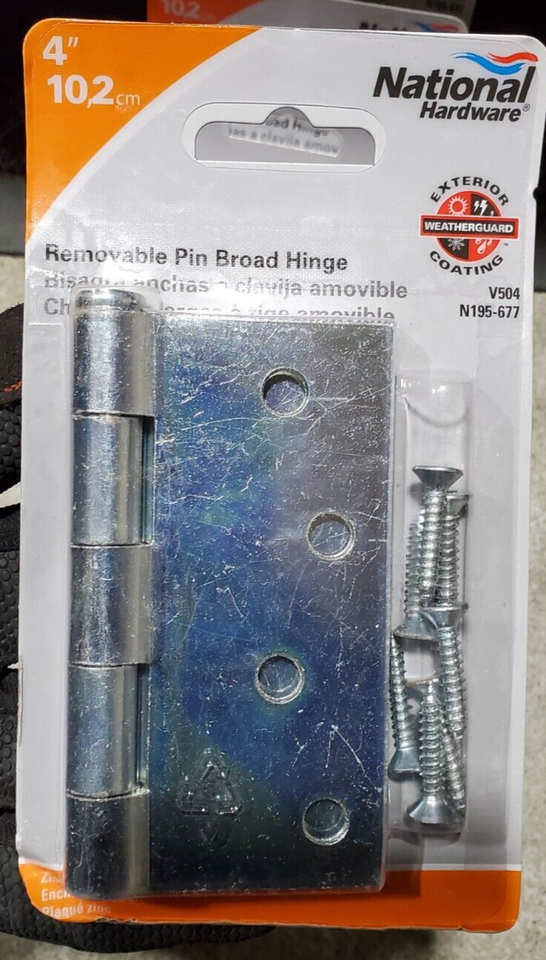 *BUNDLE* National Hardware Removable Pin Zinc Plated 4" Hinge | N195 ...