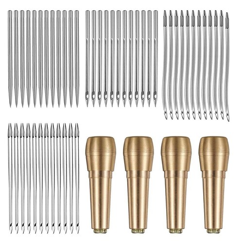 Sewing toe needles 52pcs leather sewing kit 36pcs straight needle ...