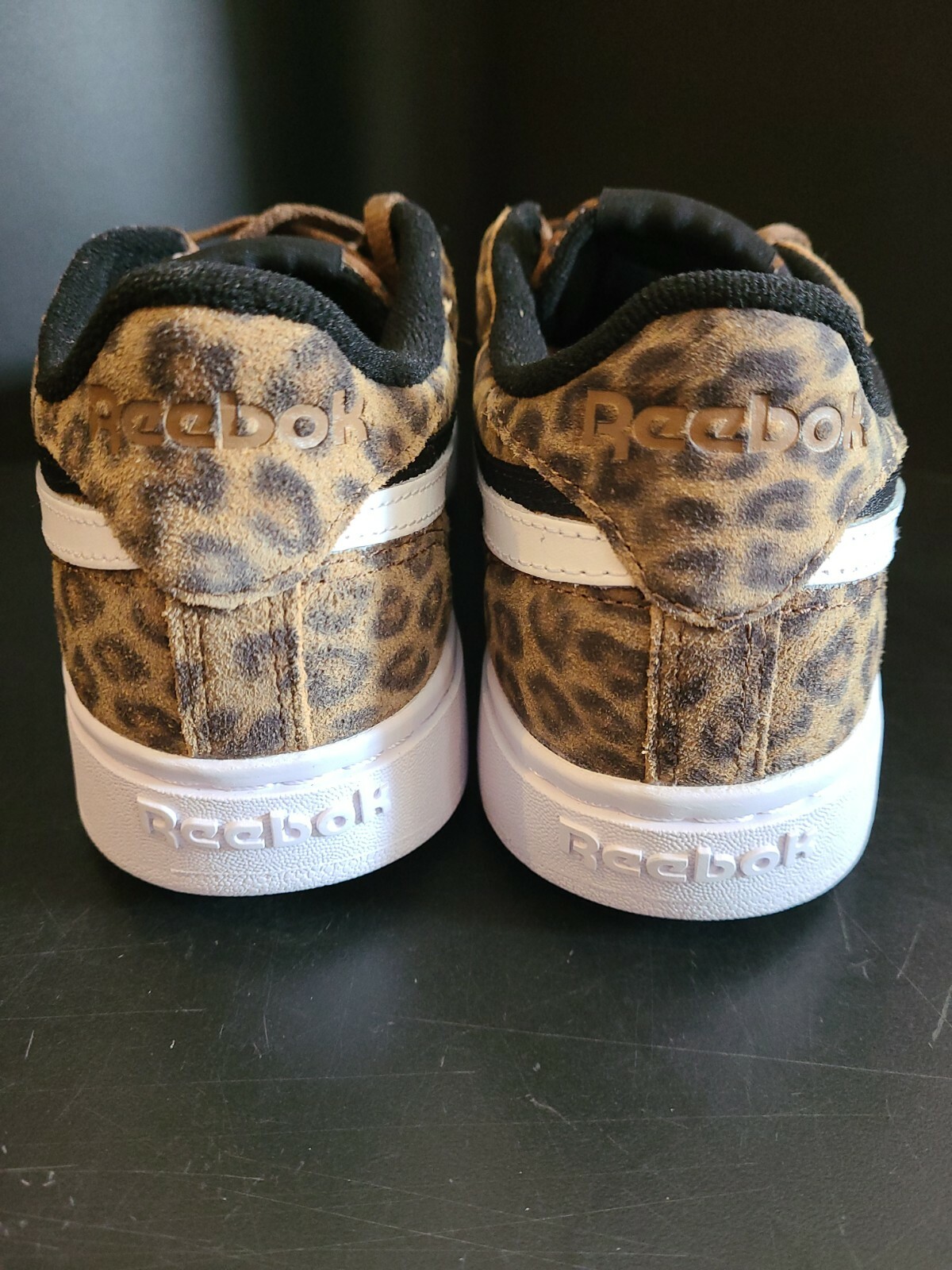 Women Reebok Club C Double Revenge Leopard Print Shoes Brown Black ...