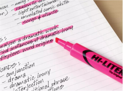 PRICE CUT! AVERY Hi-Liter Fluorescent Hot Pink 6 pk FREE SHIP! Great ...