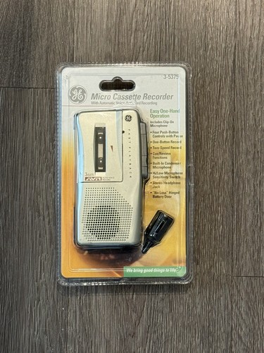 GE Micro Cassette Handheld Voice Activated Recorder 3-5375 NEW OPEN BOX ...