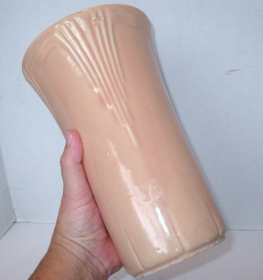 Antique HULL "Streamline" Rose Beige Semi Porcelain Vase Hollywood ...