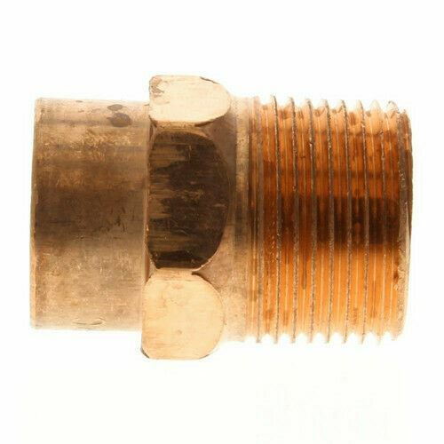 1-1/2" inch Copper Male Pipe Threaded Sweat Solder x MPT Adapter C x M ...