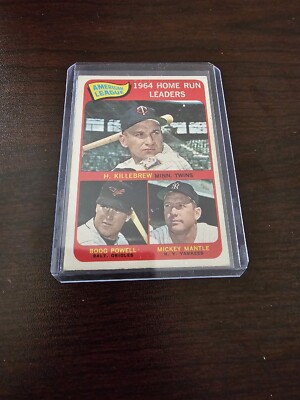 1965Topps 1964 HR Leaders #3 (Mickey Mantle, H. Killabrew, Powell) NM+ ...