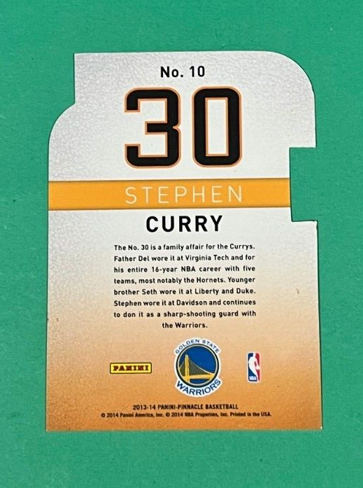2013-14 Pinnacle Stephen Curry /99 Behind the Numbers Die Cut WARRIORS ...