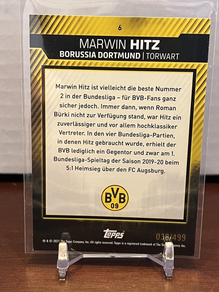 2021 Topps BVB Team Set Marwin Hitz #6 /499 Orange | eBay