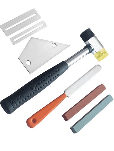 Guitar Luthier Tool Kit Rubber Hammer File Fret Crowning Rocker ...