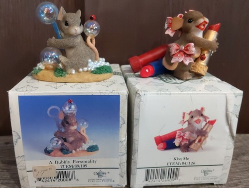 Set of 2 Charming Tails "A Bubbly Personality" & "Kiss Me" Valentines ...