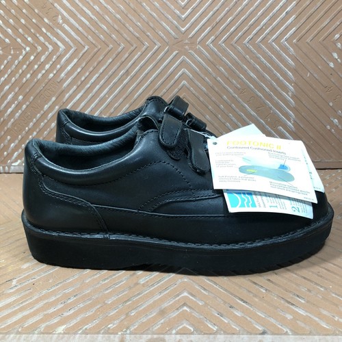 EVA TECH Footonic II Quick Grip Walkabout Mens 7E2 Black Leather Shoes ...