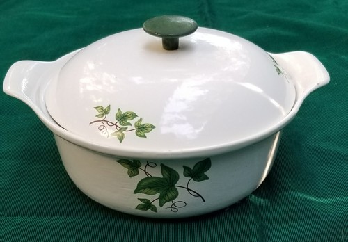 PRIZER WARE 2-QUART CAST IRON ROUND CASSEROLE with LID IVY RC-2 ...