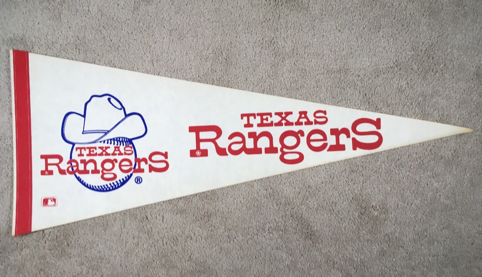 MLB Texas Rangers Vintage Circa 1970's Team Logo Rare Baseball Pennant ...