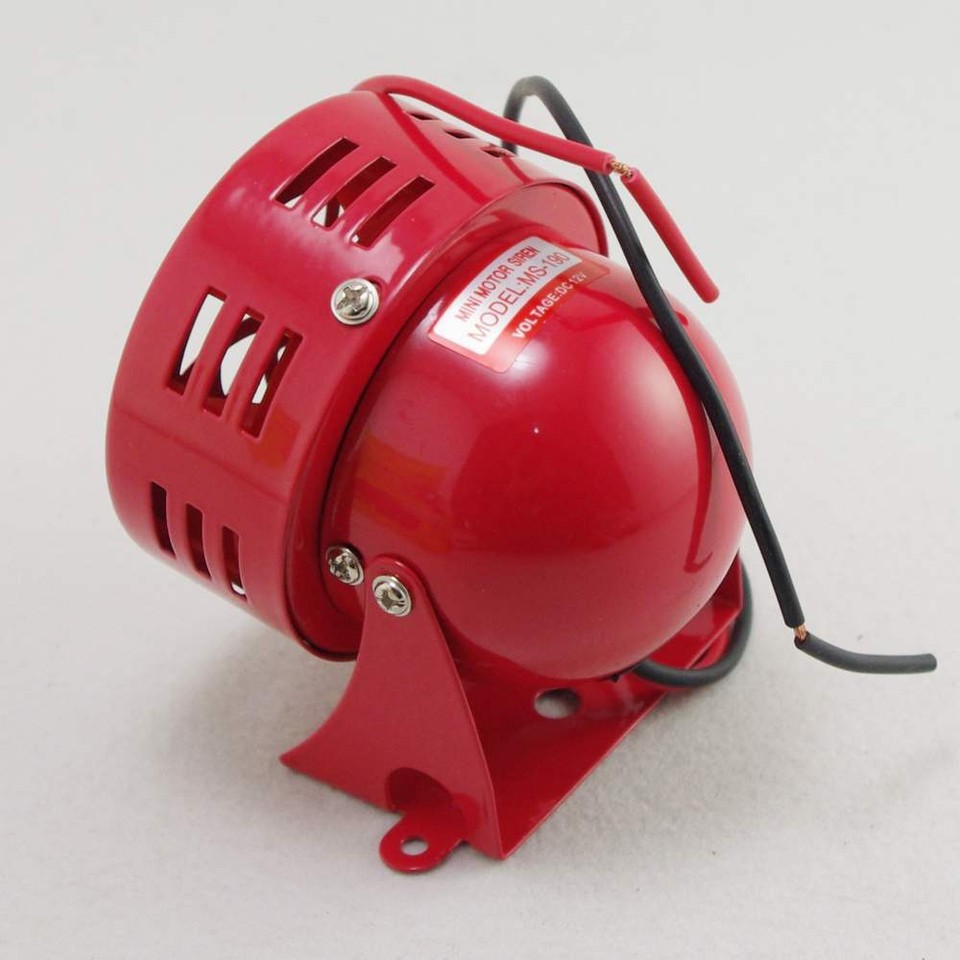220VAC 120dB 0.43A Red Mini Metal Motor Siren Industrial Alarm Sound | eBay