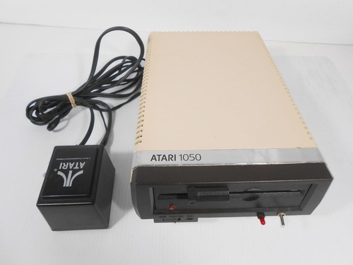 Atari 1050 Floppy Disk Drive 5.25” with Power Supply. Powers On. As is ...