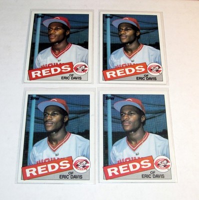 1985 Topps 627 Eric Davis Rookie RC Lot (x4) Reds See Pics! | eBay