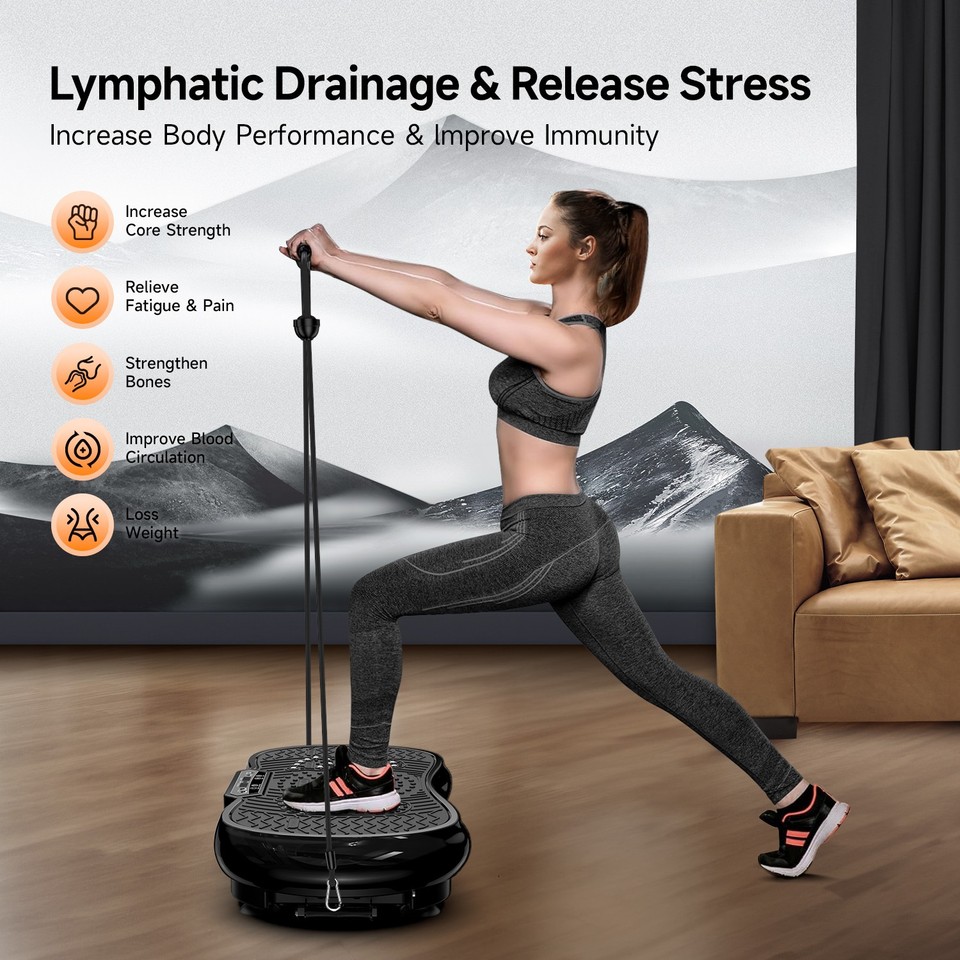 Vibration Plate Exercise Machine 7 in 1 4D Vibration Plate Glide Swing ...