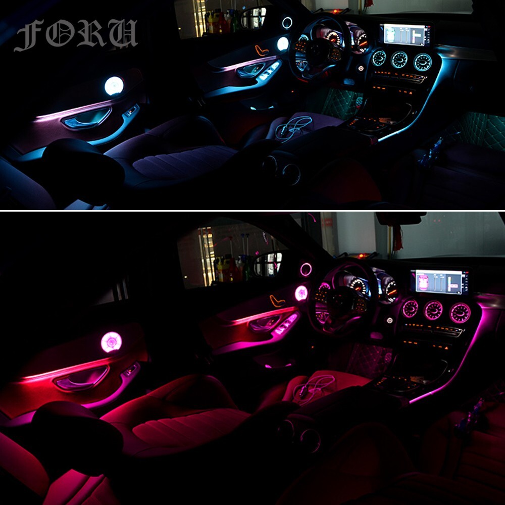 64 Colors Air Vent LED Ambient Light Set For Mercedes-Benz C Class W205 ...