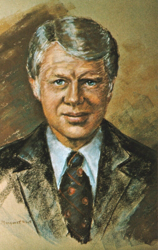 Jimmy Carter Portrait Inauguration Day 1977 Unposted Limited Ed Vintage