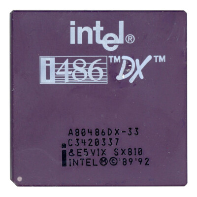 Processor CPU Intel 80486 SX810 33MHz A80486DX-33 Socket 168 | eBay