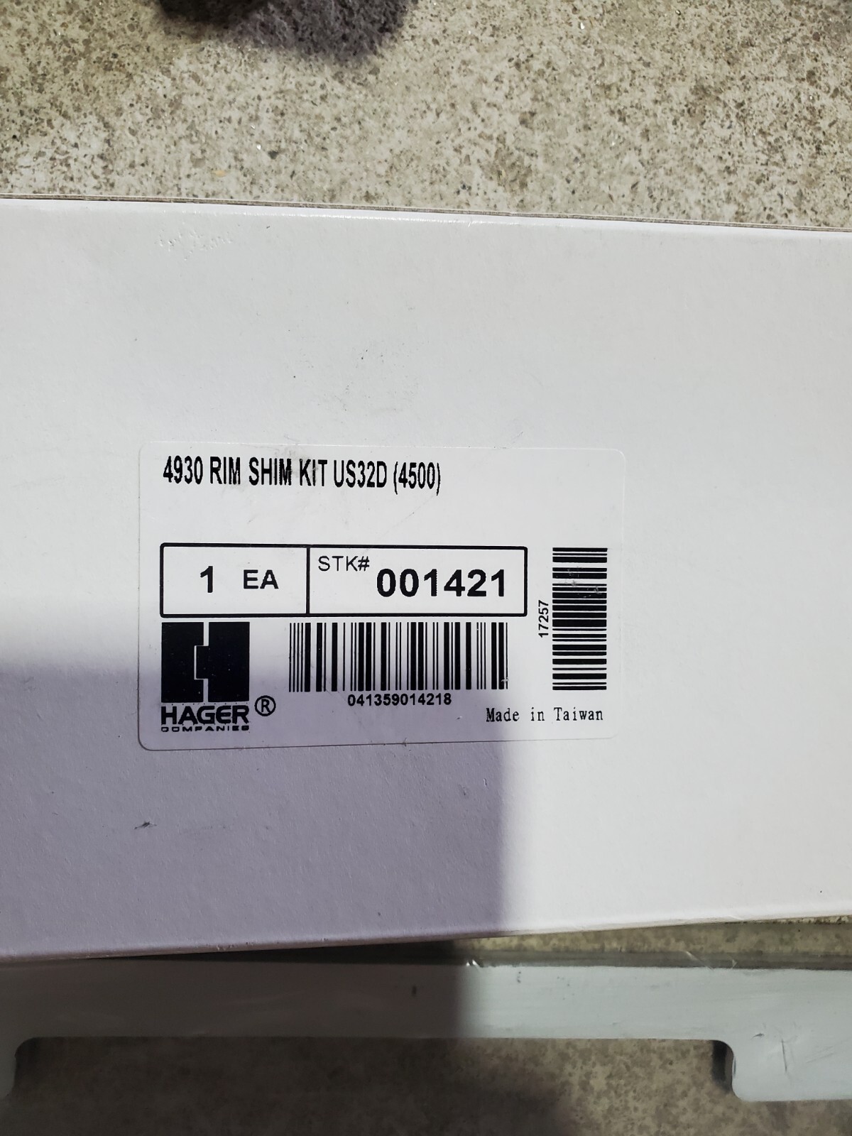 *NEW* Hager Shim Kit for 4500 Rim Device Satin Stainless Steel - 4930R ...