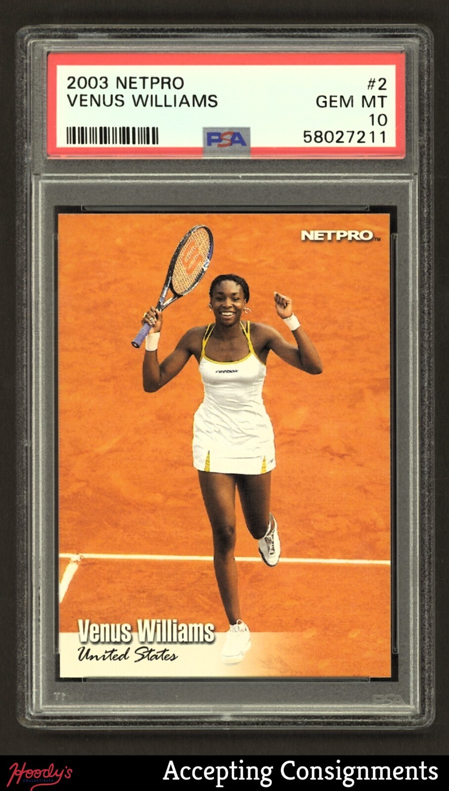 2003 NetPro #2 Venus Williams ROOKIE RC PSA 10 GEM MINT | eBay