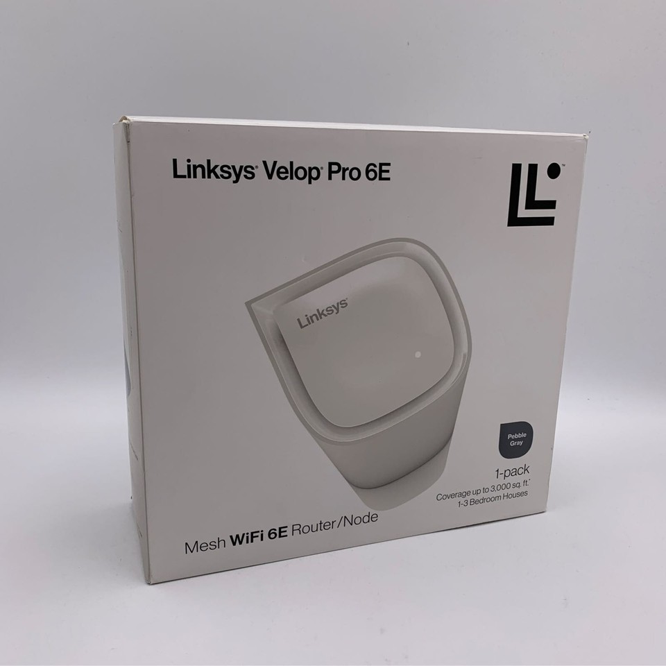 Linksys Velop Pro 6E WiFi Mesh System Router (AXE5400) MX6200 Grey, 1 ...