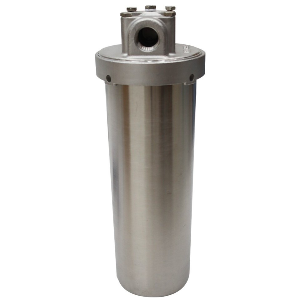 1/2" NPT Stainless Steel Water Filter Housing 10" Cartridges 72psi with ...