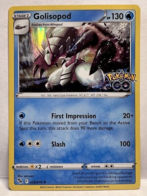 Golisopod 026/078 Holo Rare Pokémon GO Pokémon Card TCG NM | eBay