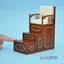 Miniature pulpit Minbar steps chair mimber mosque imam for dollhouse 1: ...