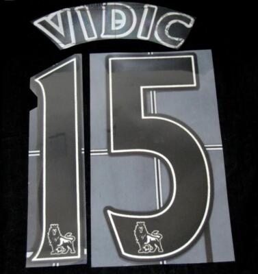 Official Manchester United Vidic 15 Football Name/Number Set 2007-13 ...