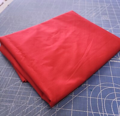 Red Poly Cotton Broadcloth Solid By the Yard | eBay