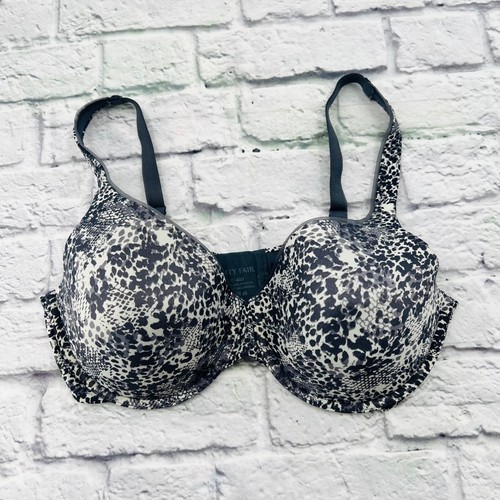 Vanity Fair Full Coverage Underwire Bra 40D Grey White Animal Print | eBay