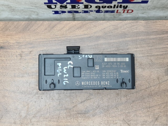 MERCEDES BENZ S Class W221 Control Unit Heckdeckelfernschließung ...