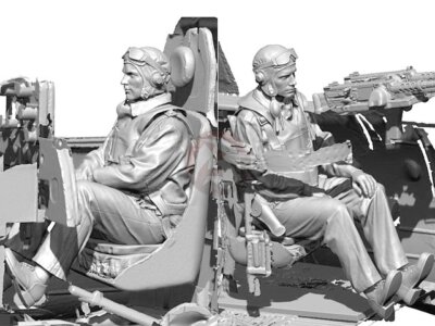 Legend 1/32 US Navy Pilot & Rear Gunner WWII Set #1 (2 heads) (2 ...