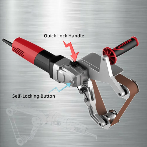 Electric Metal Round Pipe Drawing Machine Handheld 3-Wheel Belt Sanders ...