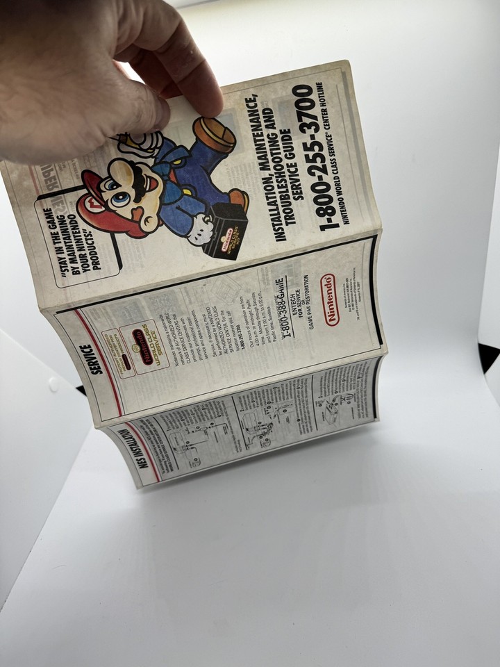 Nintendo World Class Service Center Brochure Mario Repair 1991 RARE ...