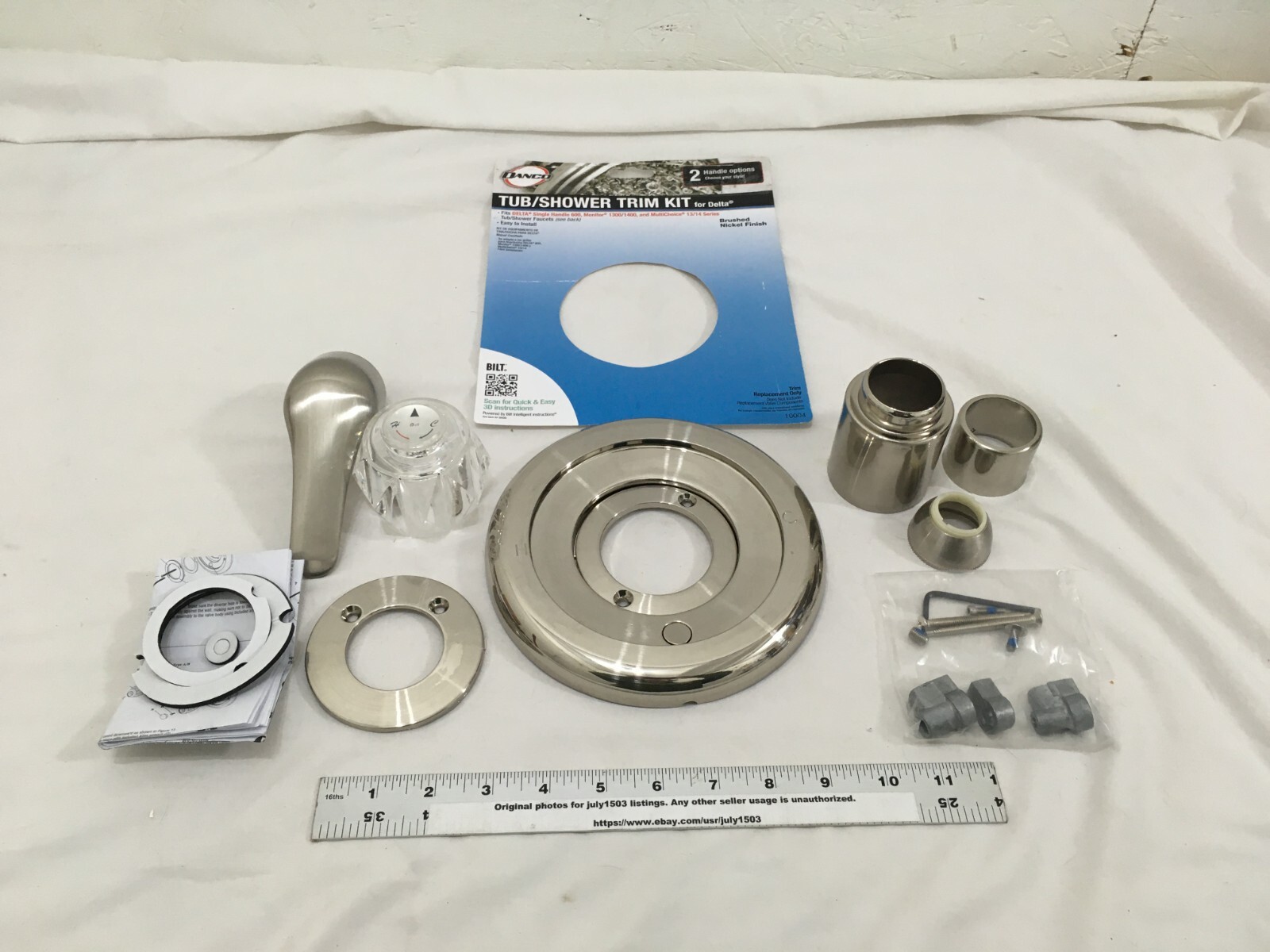 NEW Danco Tub/Shower Trim Kit Delta - BRUSHED NICKEL - 10004 - COSMETIC ...