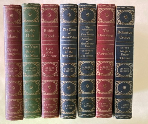 Lot of (7) J.J. Little & Ives Classic Library Edition Hardcover Books ...