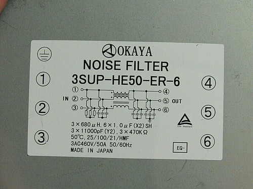 OKAYA NOISE FILTER 3SUP-HE50-ER-6 3SUPHE50ER6 - USED | eBay UK