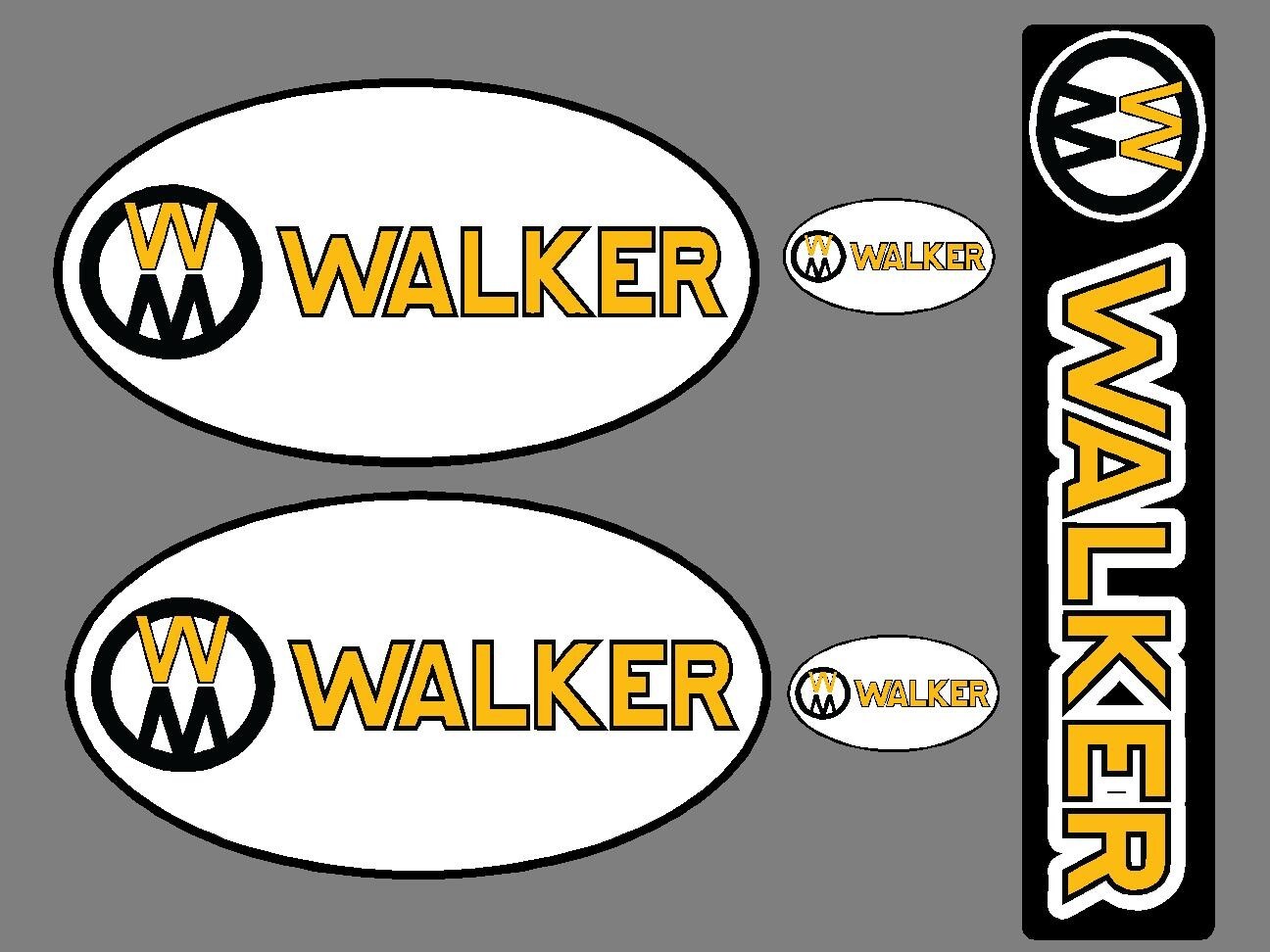 Walker Mower Decals Stickers - Set of (5) - MT GHS | eBay